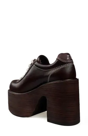 ZIGI Shelby Lace-up Platform Shoe - Brown