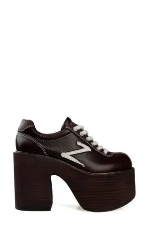 ZIGI Shelby Lace-up Platform Shoe - Brown
