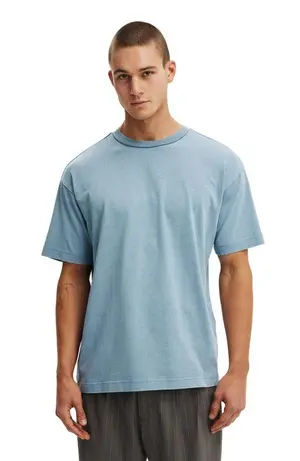COTTON ON Box Fit Plain T-shirt - Chalk Blue Wash