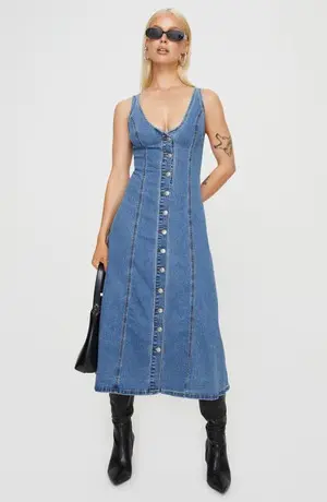 Princess Polly Midler Denim Midi Dress