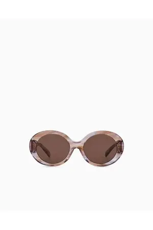 Emporio Armani Oval Sunglasses - Natural