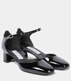 JIMMY CHOO Pixie 45 Patent Leather Mary Jane Pumps