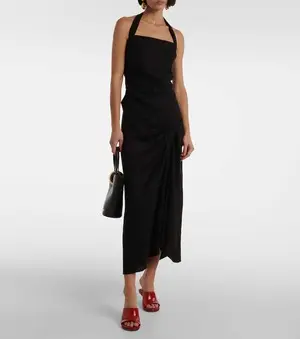 SIR. Dorian Linen-blend Top - Black
