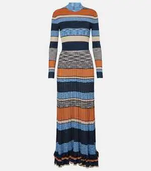 Ulla Johnson Evangeline Striped Lame Maxi Dress