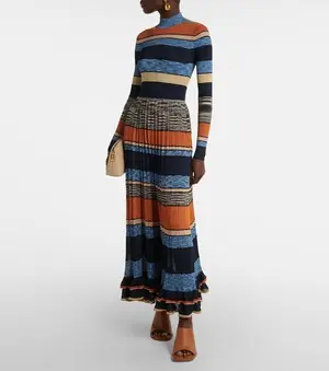 Ulla Johnson Evangeline Striped Lame Maxi Dress