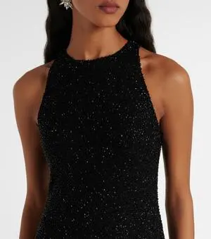 Staud Gabrielle Beaded Crepe Gown - Multicoloured
