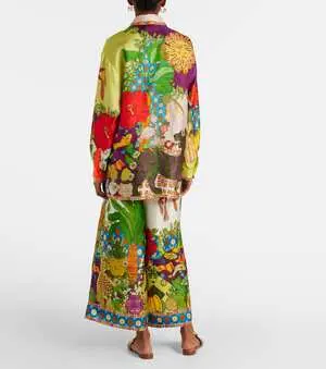 ALEMAIS Printed Silk Twill Shirt
