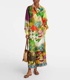 ALEMAIS Printed Silk Twill Shirt