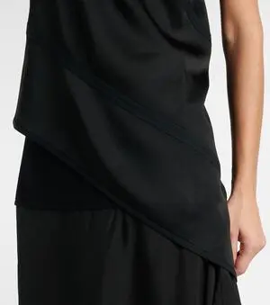 JIL SANDER Asymmetric Satin Top