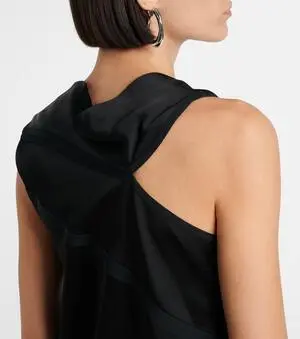 JIL SANDER Asymmetric Satin Top