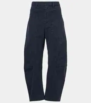 NILI LOTAN Shon Barrel-leg Pants - Blue