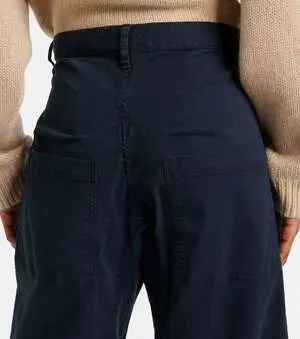 NILI LOTAN Shon Barrel-leg Pants - Blue