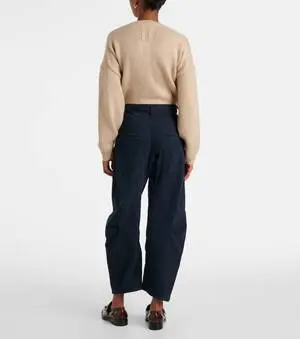NILI LOTAN Shon Barrel-leg Pants - Blue