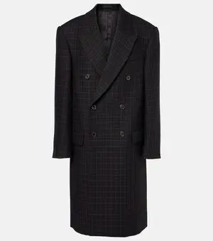 Wardrobe.NYC Oversized Checked Virgin Wool Coat