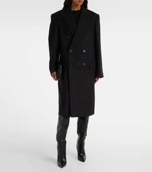 Wardrobe.NYC Oversized Checked Virgin Wool Coat