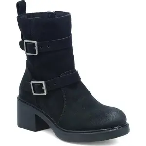 Miz Mooz Bethani Moto Bootie - Black Suede
