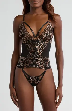 COQUETTE Strappy Underwire Lace Teddy