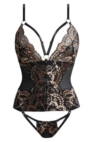 COQUETTE Strappy Underwire Lace Teddy