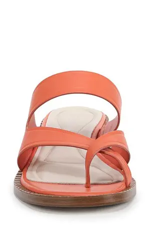 Franco Sarto Saylor Leather Slide Sandal - Coral Pink