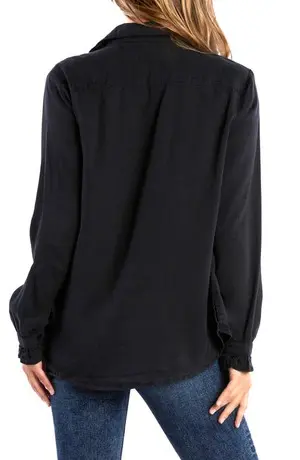 BILLY T Ruffle Tuxedo Shirt - Ink