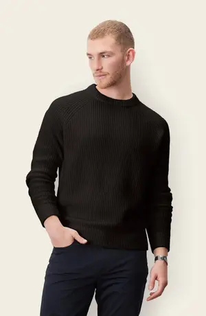 ITALIC Aidan Chunky Cashmere Crewneck Sweater - Black