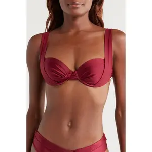 BOAMAR Sheyla Metallic Underwire Bikini Top - Wine