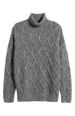 BOSS Diamond Stitch Turtleneck Sweater