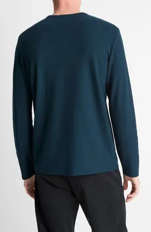 Vince Pima Cotton Piqué Long Sleeve T-shirt - Rapids