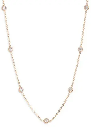 SET & STONES Faye Cubic Zirconia Necklace - Gold