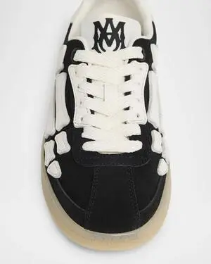 Amiri Pacific Bones Leather Sneakers - Black