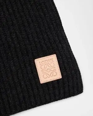 Loewe Cashmere-blend Knitted Scard - Black