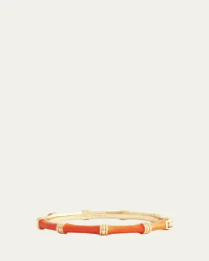 ANABEL ARAM JEWELRY Bamboo Enameled Bangle - Clementine