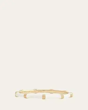 ANABEL ARAM JEWELRY Bamboo Enameled Bangle - Cream