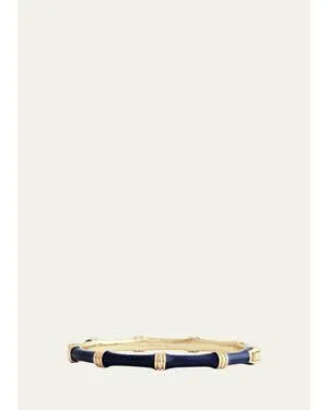 ANABEL ARAM JEWELRY Bamboo Enameled Bangle - Dkblue