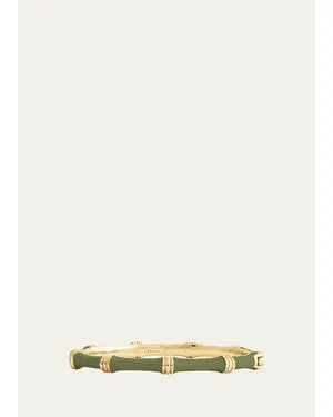 ANABEL ARAM JEWELRY Bamboo Enameled Bangle - Green