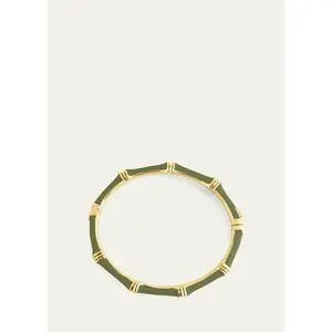 ANABEL ARAM JEWELRY Bamboo Enameled Bangle - Green