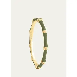 ANABEL ARAM JEWELRY Bamboo Enameled Bangle - Green
