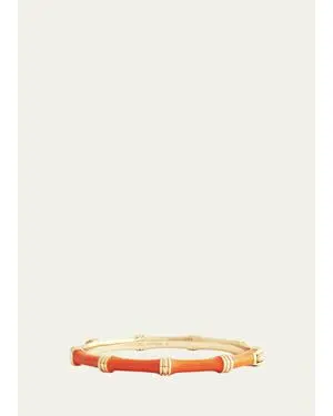 ANABEL ARAM JEWELRY Bamboo Enameled Bangle - Orange