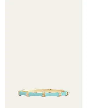 ANABEL ARAM JEWELRY Anabel Aram Jewelry Bamboo Enameled Bangle Turquoise