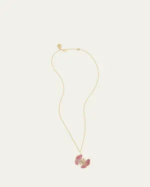 ANABEL ARAM JEWELRY Butterfly Pave Necklace - Fuchsia