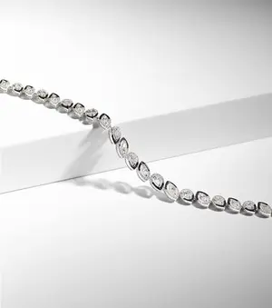 KAMYEN 18kt White Gold And Enamel Choker With Diamonds