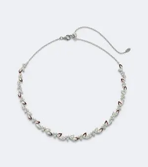 KAMYEN 18kt White Gold Enamel Diamond Choker - Silver