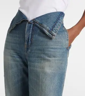Alexander McQueen Faded High-rise Bootcut Jeans