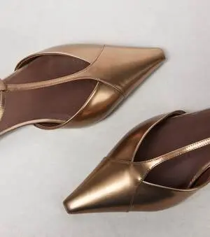 Max Mara Leather Ballet Flats