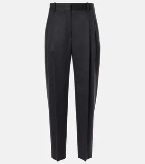 THE ROW Richelle Straight Leg Cashmere Pants - Grey