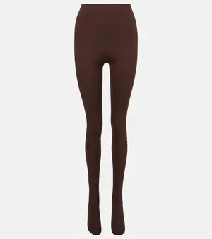Wardrobe.NYC Evening Opaque Tights - Brown