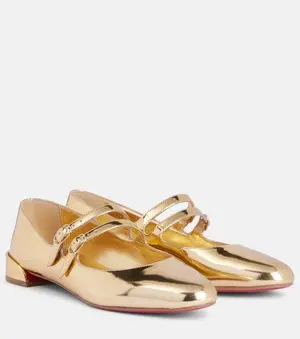 Christian Louboutin Metallic Flats For Women