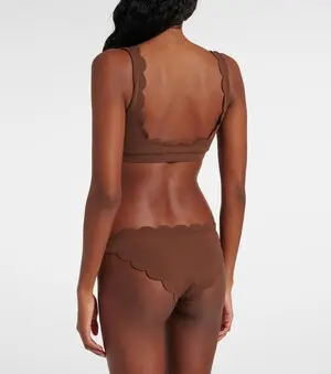 Marysia Antibes Scalloped Bikini Bottom - Brown