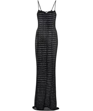 Saint Laurent Pointelle Maxi Dress