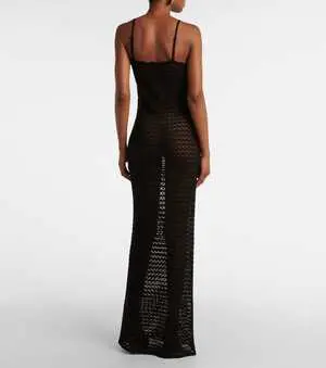 Saint Laurent Pointelle Maxi Dress